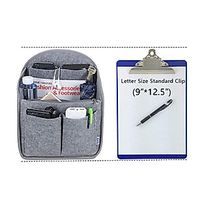 LUXJA Backpack Organizer, Felt Organizer Insert for Backpack, Gray