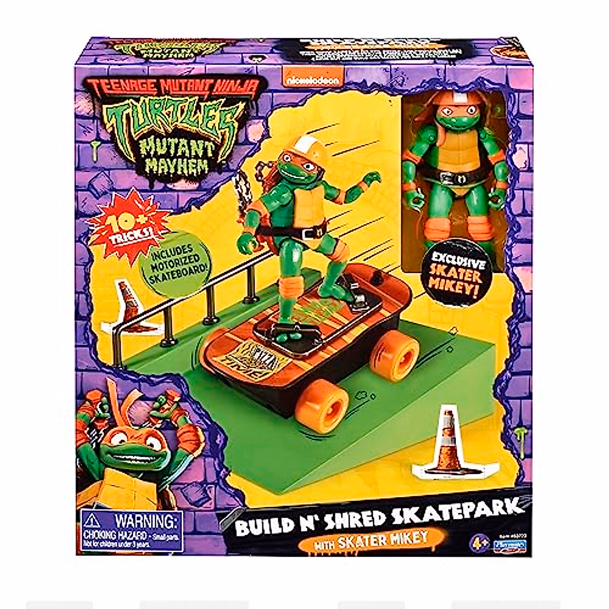 Teenage Mutant Ninja Turtles: Mutant Mayhem Michelangelo on a Skateboard with Accessories by Playmates Toys - Amazon Exclusive