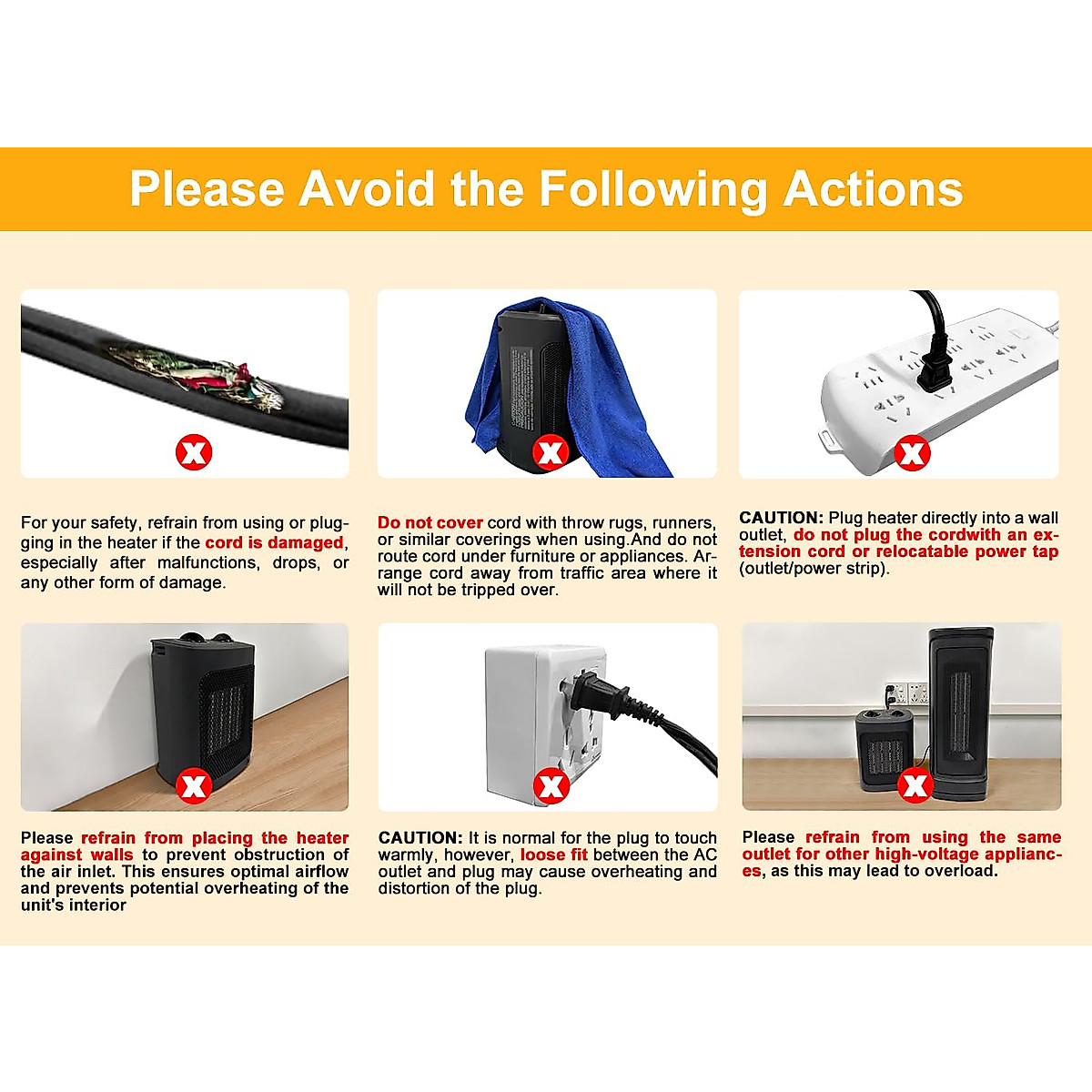 Space Heater, 1500W Electric Heaters Indoor Portable with Thermostat , PTC Fast Heating Ceramic Room Small Heater with Heating and Fan Modes for Bedroom, Office and Indoor Use