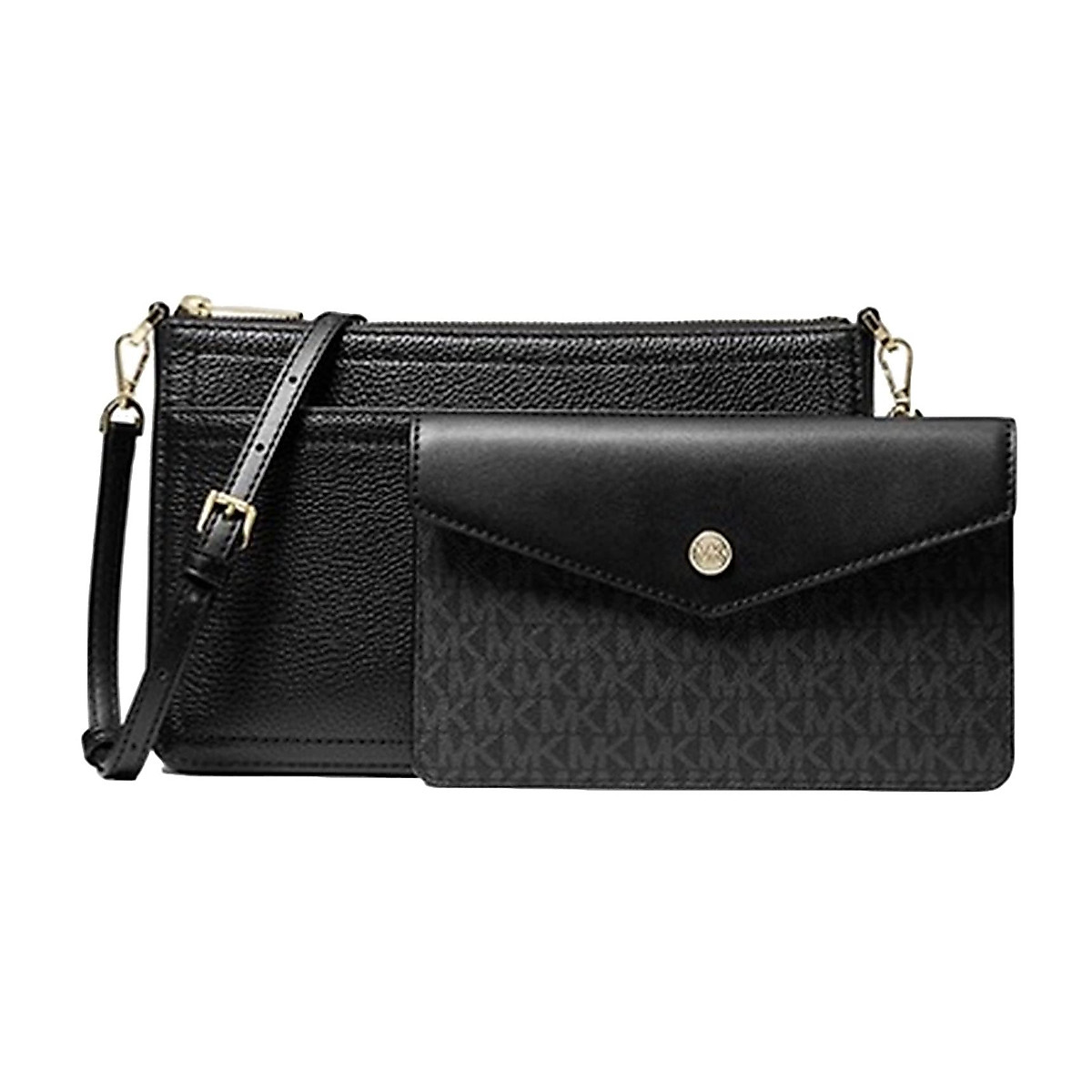 Michael Michael Kors Maisie Medium Pebbled Leather 3-in-1 Crossbody Bag - Black