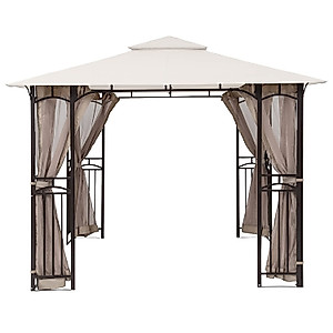 MASTERCANOPY Patio Gazebo Mosquito Netting Screen Walls ONLY (10x10, Beige)