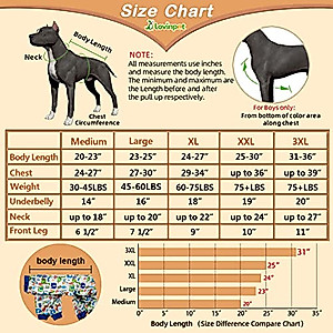LovinPet Extra Large Dog Clothes - Large Dog Pjs, Lightweight Stretchy Fabric,White Dinosaur Allover Print, Dog Jumpsuit, Pet Anxiety Relief Shirt, Easy to Wear Dog Costume, Party Shirt,Blue Grey 3XL