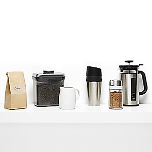 OXO Good Grips Airtight Coffee POP Container (1.5 Qt),Silver/Grey