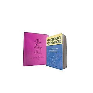 Pink AA Bookcover with Big Book of Alcoholics Anonymous Included You Get Both