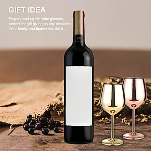 500ml Stainless Steel Wine Glass,Wine Tumbler,Stainless Steel Stem Wine Glass,Unbreakable Wine Glass Goblet,Metal Wine Glass,for Outdoor Events,Picnics,Camping(Gold Plated)