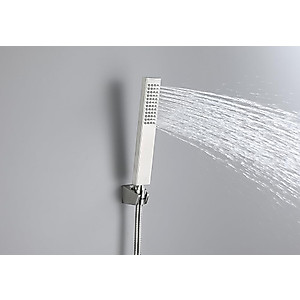 YUNZHIZHAO Handheld Shower Head Bracket for Bathroom, Wall Mount Robust Shower Head Holder, Universal Hand Held Shower Wand Hose Sprayer Holder, Stainless Steel