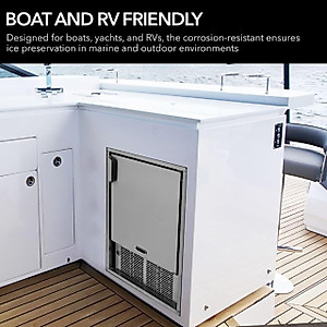 Whynter MIM-14231SS 14'' Undercounter Automatic Stainless Steel Marine 23lb Daily Output Ice Makers, One Size