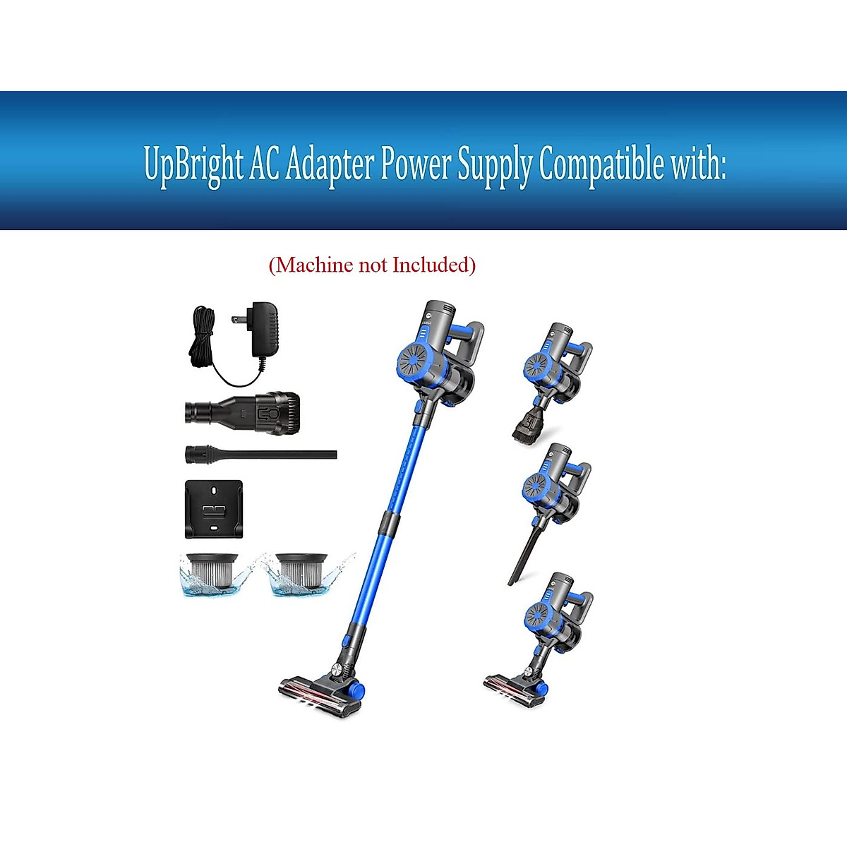 UpBright 26V AC/DC Adapter Compatible with EIOEIR E20 Pro E20Pro HC-20G HC20G 22.2V 2200mAh 22.2VDC Lithium ion Battery 200W 4 in 1 Lightweight Cordless Stick Vacuum Cleaner 26VDC Power Supply Charger