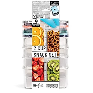 Fit & Fresh 225HL Cup Portion Control Container Set, 2, Green
