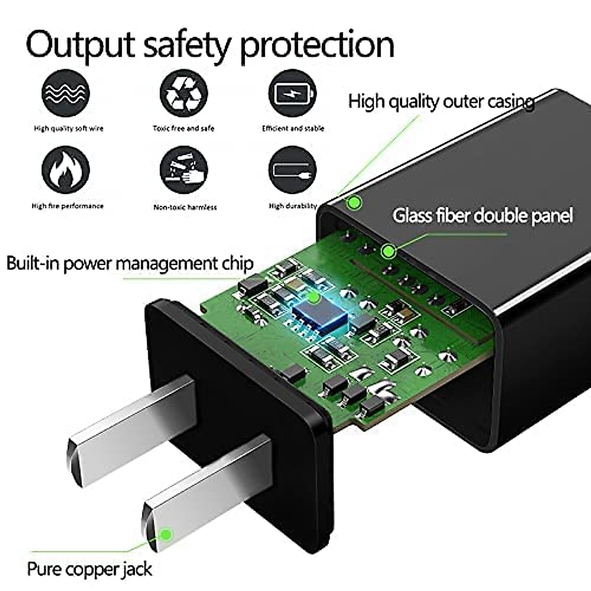 USB C Wall Charger Charging Cable Cord Fit for T-Mobile REVVL 6 PRO 5G/REVVL V+ 4 4+ 2 Plus 4 Plus/Revvlry+, Nokia T10 T20 XR20 X100 G300 8V C100 C200 G10 G21 G11 N1 7.1, TCL Stylus 30 XE 4X 5G Phone