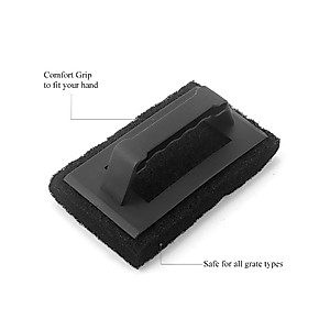 BBQ Grill Grate Cleaner Grill Brush Scrapers Grid Scrub, Griddle Cleaning Brush for Gas Grills, Cast Iron Cookware, Oven, Grate, Stovetop