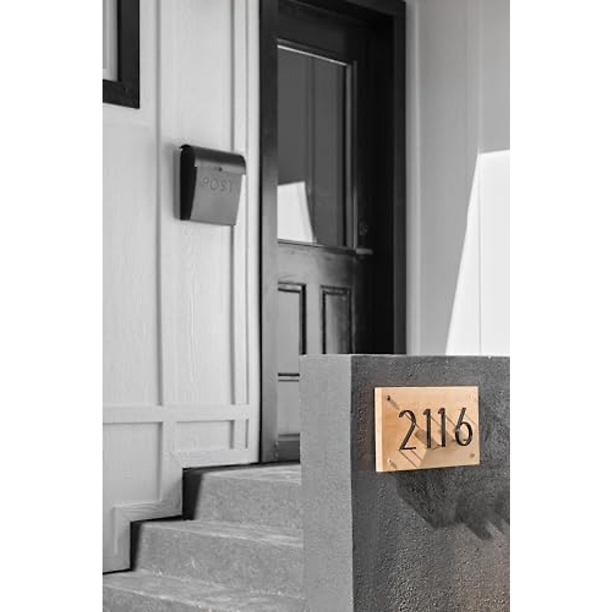 NACH Mailboxes for Outside Wall Mount, 12 x 11.2 x 4.5 inch, Black Mailbox, Waterproof Mailbox with Outdoor Newspaper Holder - The Euro Mailbox