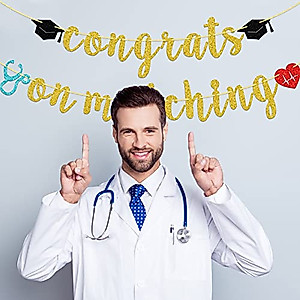Match 2023 Banner, Glitter Med School Matching Banner, Doctor Match Day Party Decorations