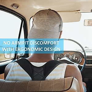 Comezy Posture Corrector for Women & Men, Breathable Back Brace Posture, Adjustable and Comfy Upper Back Support Straightener, Pain Relief for Neck, Shoulder, Spine, Back and Clavicle(Small/Medium