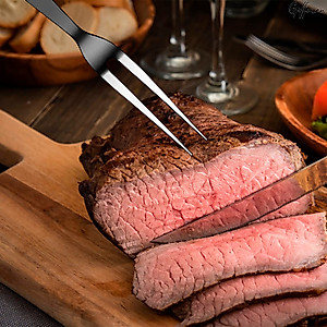 Browne Two Pronged Fork Tine Elite Pot - 11 in Kitchen Carving Fork For Meat - Salad Carving Forks Stainless Steel Heavy Appetizer Dessert Meat Fork - Tasting Forks Silver Flatware Forks For Party