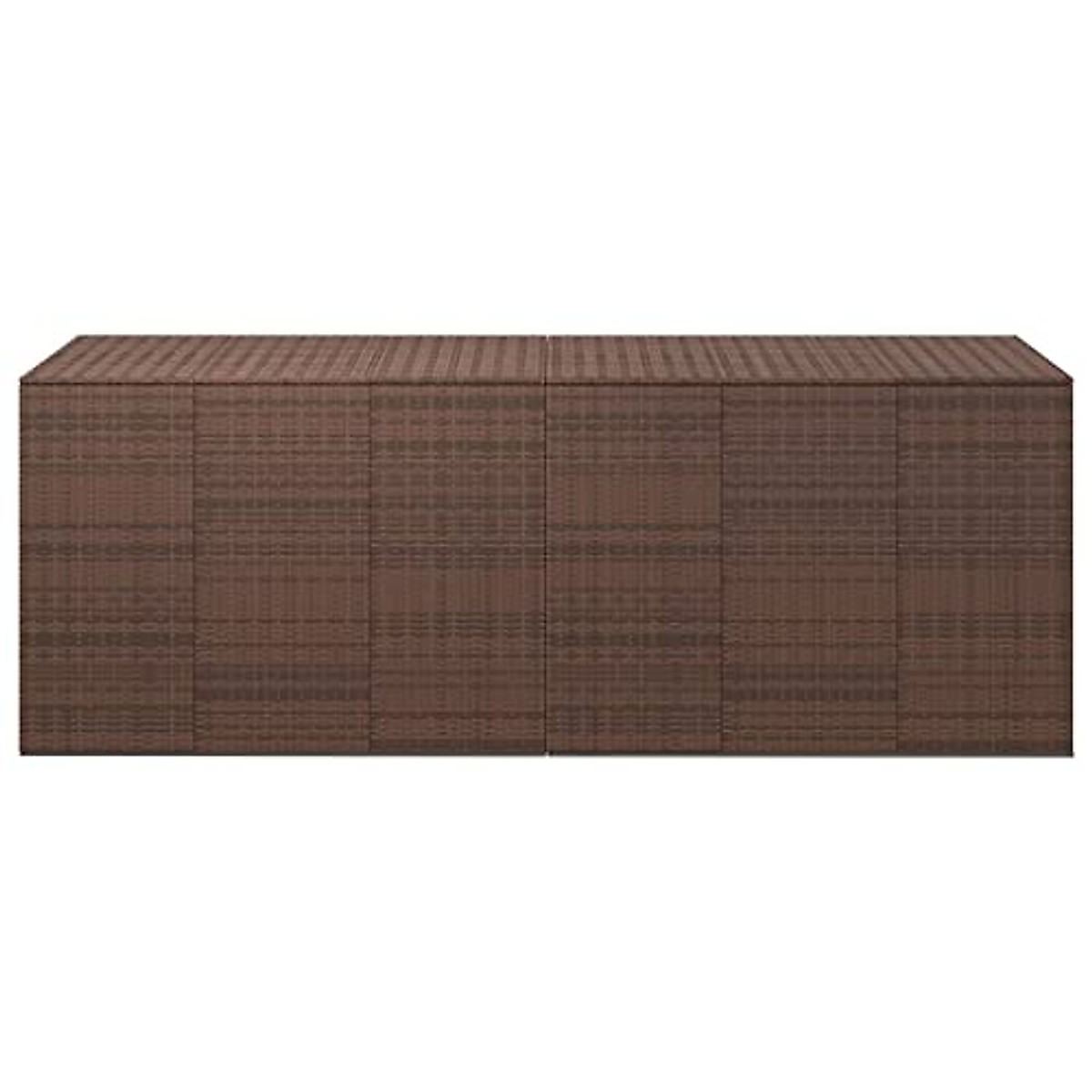 loibinfen Outdoor Patio Garden Storage Box Large Deck Box PE Rattan Patio Storage Box Garden Storage Chest Container Storage Organizer Cabinet for Lawn Backyard,114.6"x39.6"x40.9" Brown