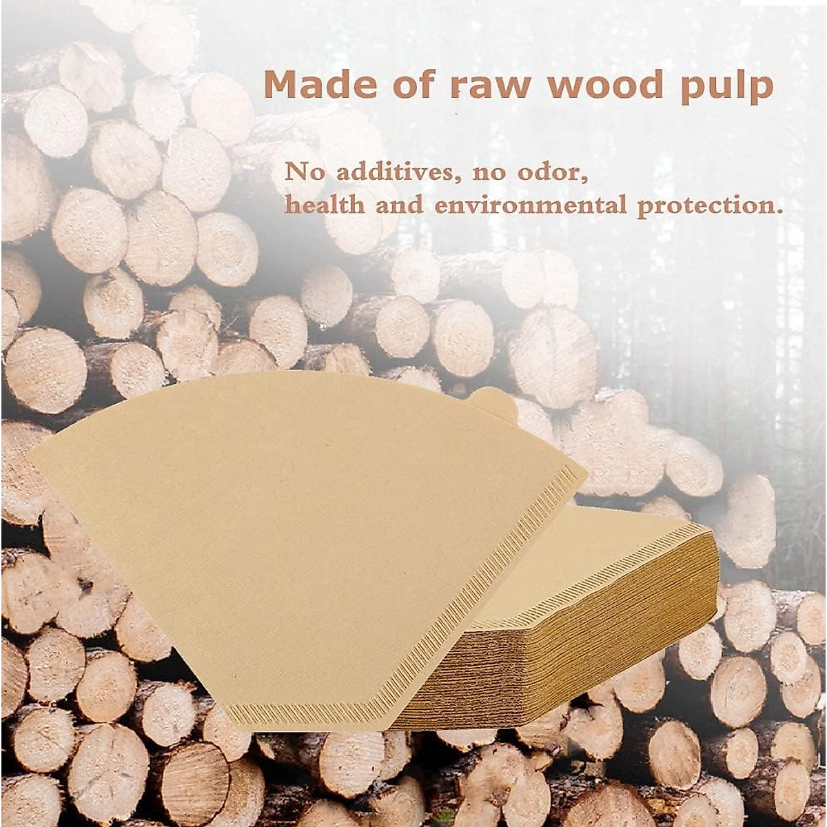 Coffee Filter #4,Cone Coffee Filter 8-12 Cups, Disposable Coffee Filters Paper for Smooth and Clean Taste, Pour Over and Coffee Maker (Natural Unbleached, 4 U-shaped 100 Count)