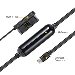 iZEEKER 11.5ft Mini USB Hardwire Kit for Dash Cam, Widely Compatible with 11.5V-40V Car Dashcam Charger Pord Like iZEEKER G100 Dash Camera and Other Mini USB Charging Port Car Camera