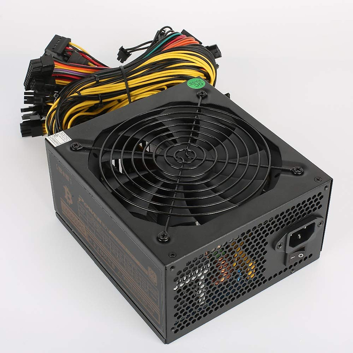 IBEST IMPETUS 1600W Miner Power Supply 90 Plus Gold Designed for US Full Voltage 110V 1600w Mining Bitcoin ETH PSU with US Adapter Cable