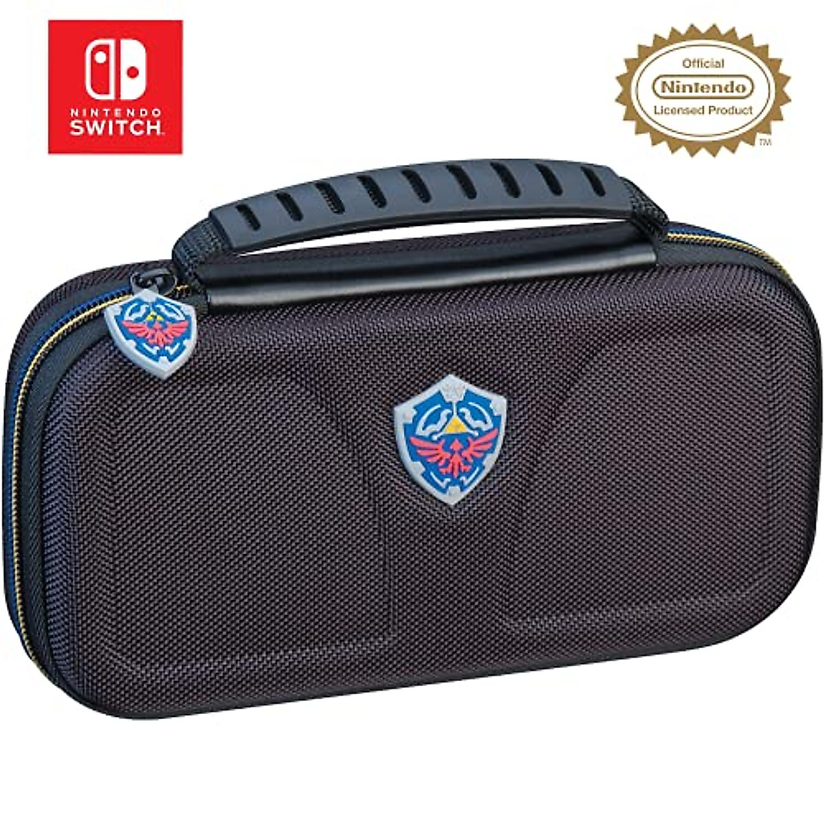 Game Traveler Zelda Nintendo Switch Lite Case - Switch Lite Carrying Case for Switch Lite & Travel Case, Adjustable Viewing Stand, Bonus Game Case & Deluxe Carry Handle, Licensed Nintendo game case