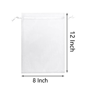 LOOKSGO 25 pcs 8x12 Inches Drawstring Organza Bags Wedding Party Favor Gift Candy Toys Makeup Pouches Gift Bag