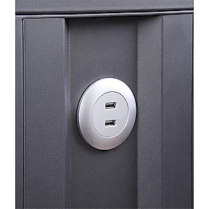 Acme Furniture Cargo Desk, Gunmetal