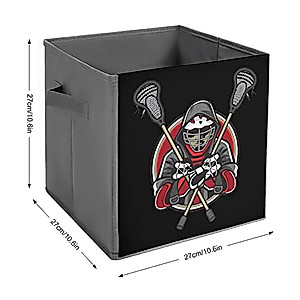 Cross Hockey Bat Collapsible Storage Bins Basics Folding Fabric Storage Cubes Organizer Boxes with Handles