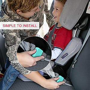 Morlike Silicone Seatbelt Secure Buckle Safety Cover Lock | Keep Children Safe in Car Seat and Prevent Kids from Accidentally Unbuckling | Buckle Guard Fits Almost Vehicles (Light Blue, 2 Pack)