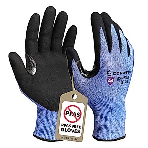 Schwer AIR-SKIN Cut Resistant Gloves AR3900 with Extreme Lightweight & Thin, ANSI A4 Wire Metal Gloves for Refined Work, Touch-screen, Fiberglass-free, 3D-Comfort Fit, Breathable, PFAS Free, 1 Pair,S