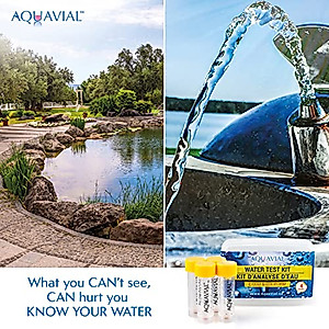 AquaVial Well Water Testing Kit 4 Pack | E Coli and Coliform Water Test Kit | Water Testing Kits for Drinking Water Pool Pond Lake Well | Water Test Kit Easy to Use | Home Industrial Water Test Kit