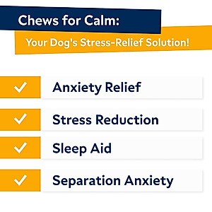 Hemp Calming Chews for Dogs - Advanced Dog Calming Treats - Dog Calming Chews - Anxiety Relief Treats - Separation Aid, Barking, Stress Relief, Thunderstorms - Melatonin - Hemp Oil - 120Ct - Bacon
