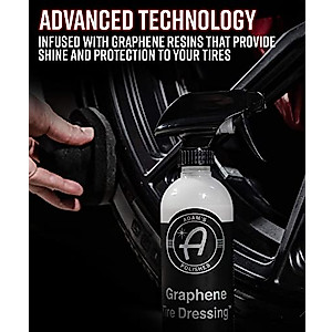 Adam's Graphene Ceramic Spray Coating, Graphene Tire Shine, Graphene Detail Spray, & Graphene Shampoo Bundle