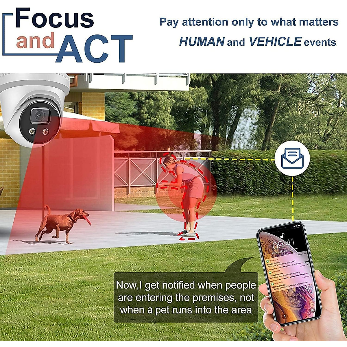 Ⲏikvision IP Camera DS-2CD2386G2-IU 4K 8MP Acusense DarkFighter Turret PoE IP Camera Outdoor, WDR, 2.8mm Lens, IP67 Water and Dust Resistant, H.265+, Compatible with Hik Vision NVR