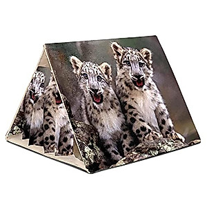 enheng Small Pet Hideout Baby Snow Leopards Hamster House Guinea Pig Playhouse for Dwarf Rabbits Hedgehogs Chinchillas