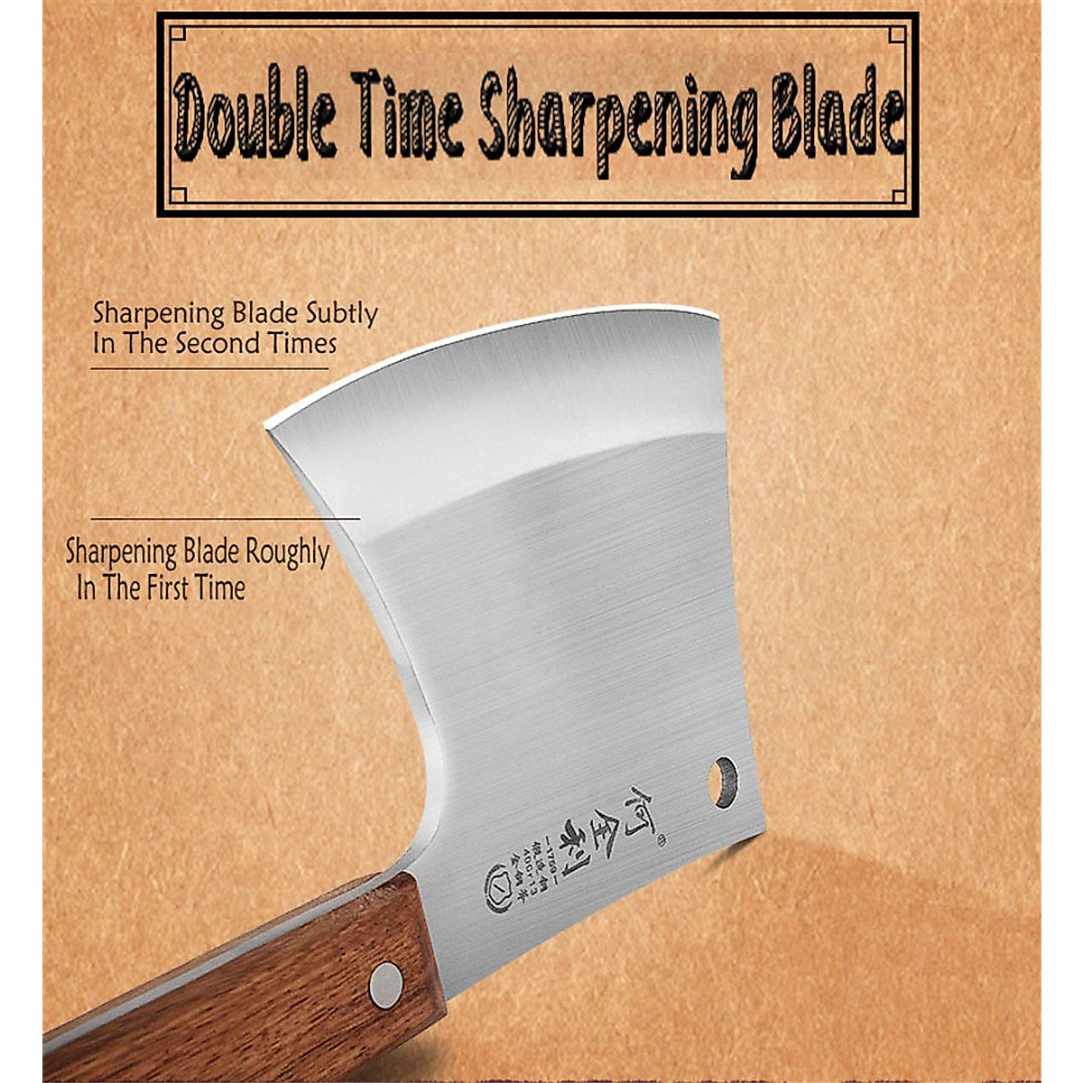 Professional Bone Cleaver Knife Stainless Steel Wood Handle Heavy Duty Chinese Kitchen Knife Chef Knife Meat Cutter