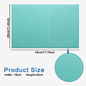 Skycase Refrigerator Mats, 6pcs Washable Silicone Refrigerator Pads Liners for Kitchen, Refrigerator, Cabinet, Table Mat, Drawer (2 Red+2 Green+ 2 Blue, 29x45cm)