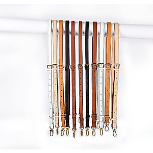 LDKJ Vachetta Leather Adjustable Crossbody Strap for Women's Crossbody Handbags (Beige Yellow)