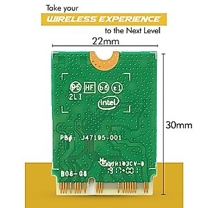 HighZer0 Electronics AC 9560 CNVio Legacy WiFi Adapter for PC | WiFi 5 Dual Band 802.11ac | Up to 1.73 Gbps | Supports Bluetooth 5.1 Windows & Linux | Requires 8-9th Gen Intel CPU | 9560NGW (AC9560)