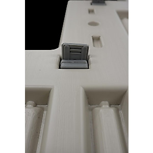 Confer Plastics Step-1X: Sturdy Above Ground Entry System with Dual Handrails and Slip-Resistant Steps, Easy Installation, Supports up to 400 lbs - Proudly Made in USA. Warm Grey with Grey Treads