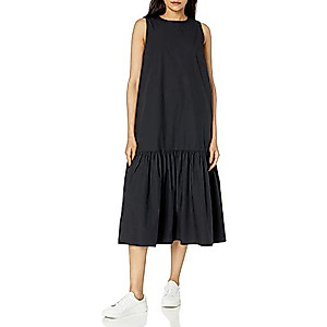 The Drop Women's Ilana Sleeveless Wide Hem Maxi Dress, Black, 3X Plus Size