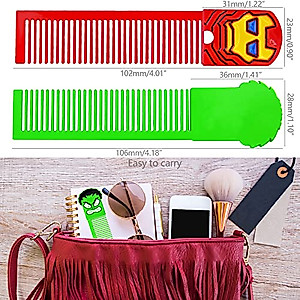 2Pcs Hulk & Iron Man Comb Stainless Steel Metal Comb Dense Tooth Comb Compact Size Comb