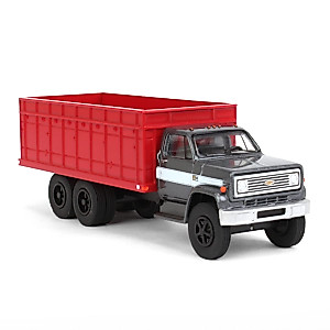 Greenlight 1/64 1983 C70 Tandem Grain Truck w/Gray Cab & Red Bed