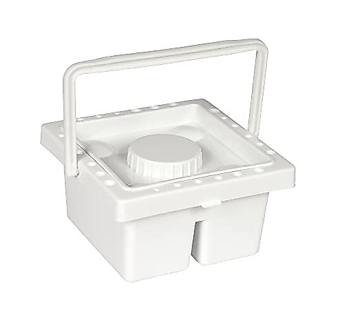 Creative Mark Brush Basin - All in One Unit for Storage, Shaping, Cleaning, and Soaking - 6.5 x 6.5 x 3.5" with Lid