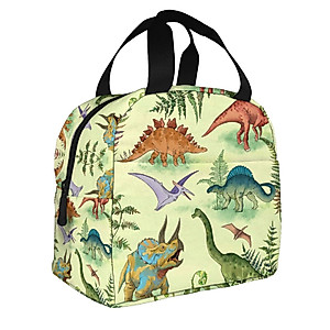 Majoug Lunch Bags Lunch Box For Women & Men Adult Insulated Lunch Bag Dinosaur Portable Lunch Bag Lunch Box Mens Womens Lunch Bags For Work Cooler Tote Lunch Boxes Keep Fresh and Warm