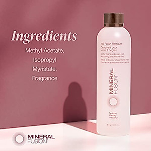 Mineral Fusion Nail Polish Remover, Acetone-Free & Non Drying for Regular & Shellac Nail Polishes, 6 Ounce