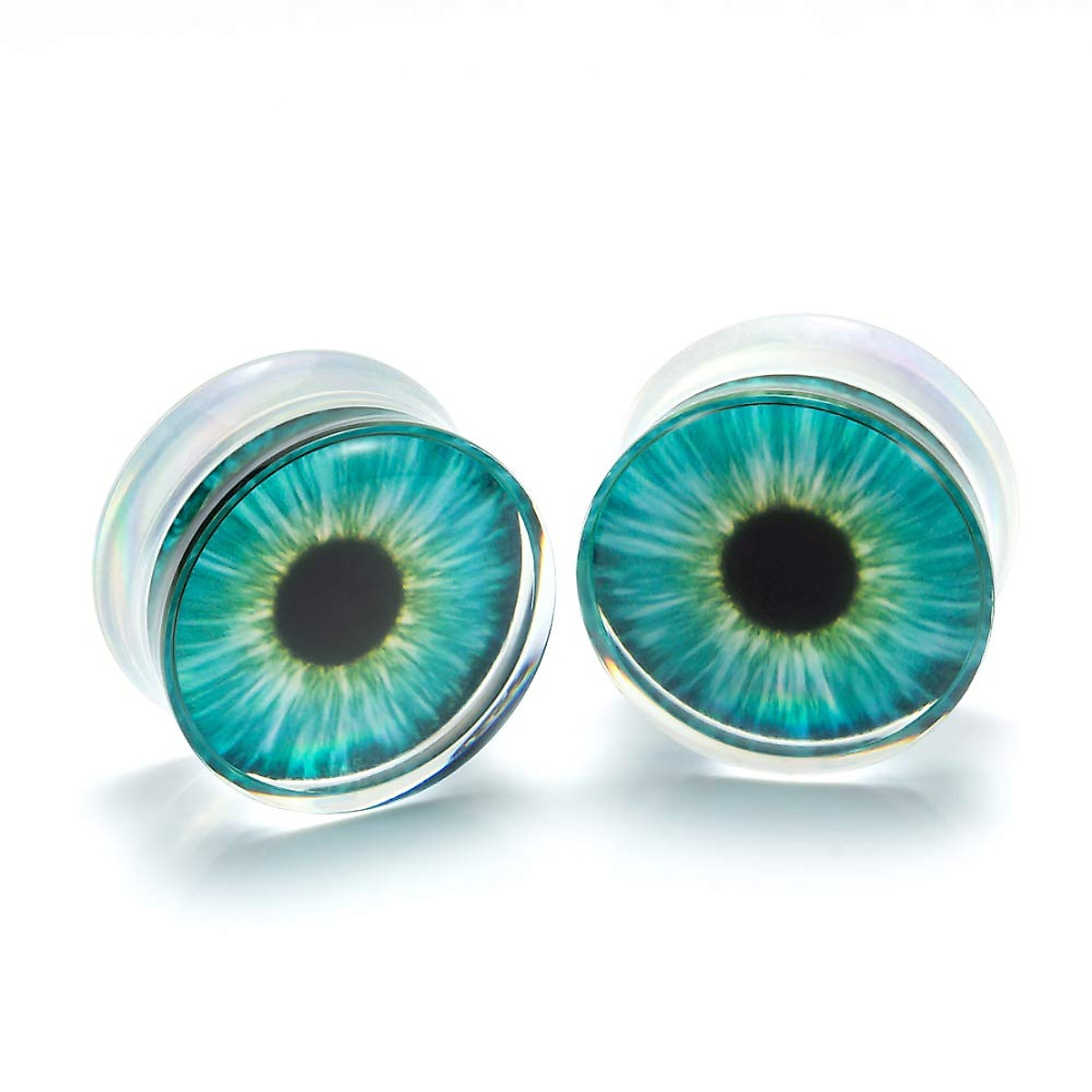 TBOSEN 1Pairs Eye style Acrylic Ear Gauges Plugs and Tunnels for Ears Gauges for Ears Piercing Expander Stretchers Gift 0g-1 3/16" in 8mm-30mm