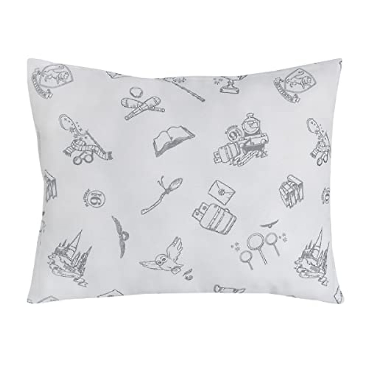 Warner Brothers Harry Potter Magical Moments Grey and White Keepsake Pillow