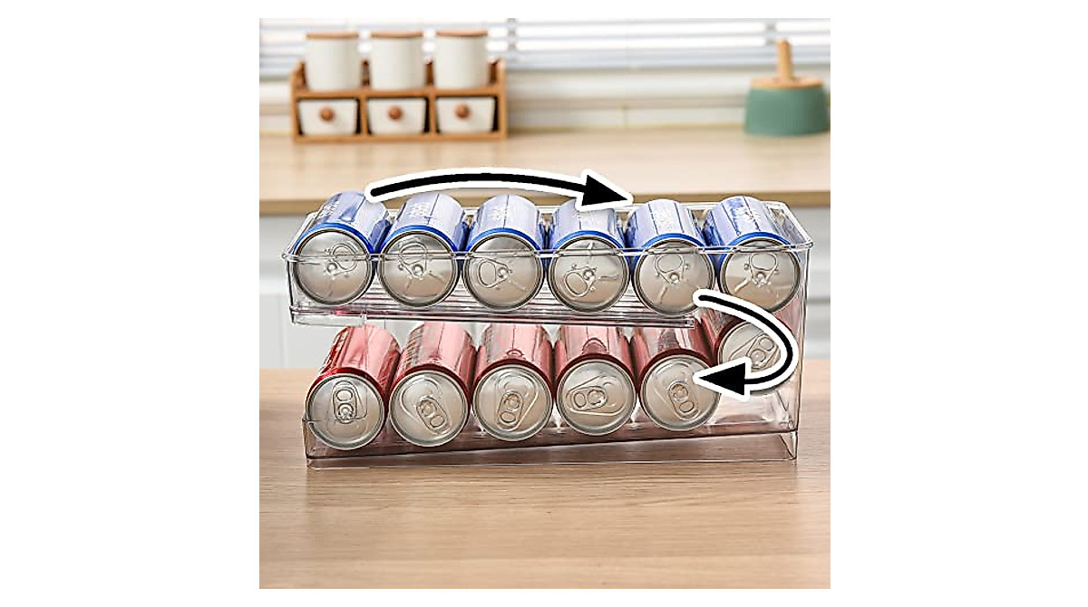 OnDisplay FIFO Can Organizer for Fridge & Pantry | Space-Saving & Auto-Feed