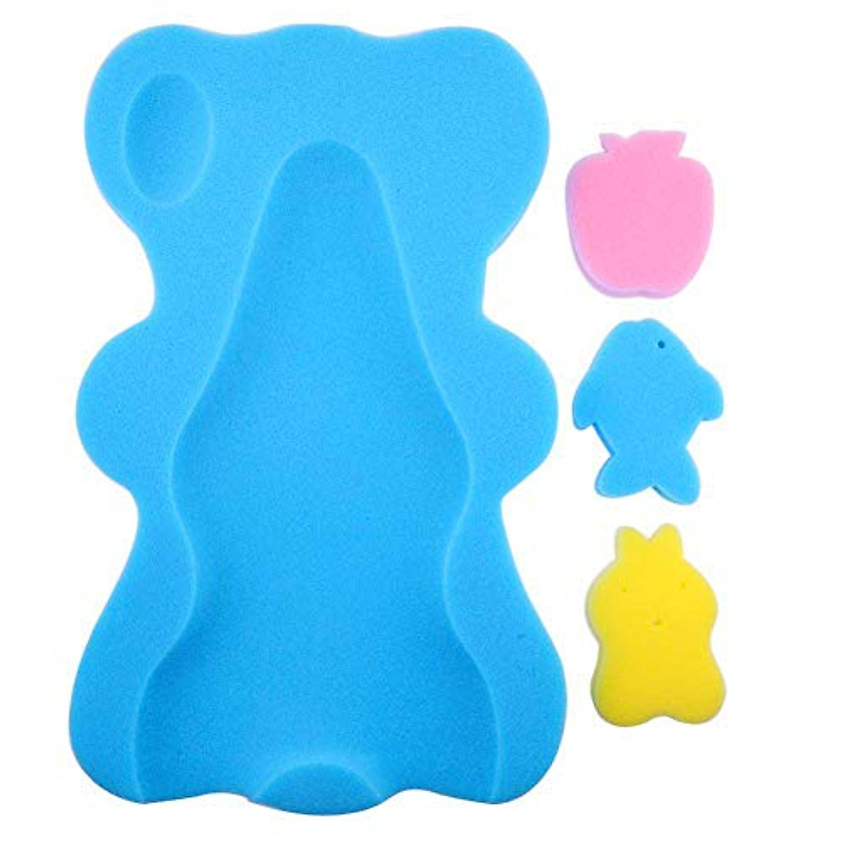 NEAGLORY Baby Infant Bath Sponge Baby Bath Mat Newborn Cushion, Blue