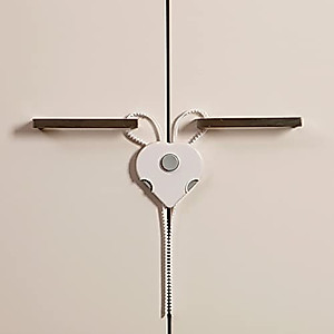 Dreambaby Flexi Lock - Cabinet & Drawer Handle Locks - Cabinet Safety Straps - with Multi-Touch Release System - White - 2 Count (Pack of 1) - Model L185